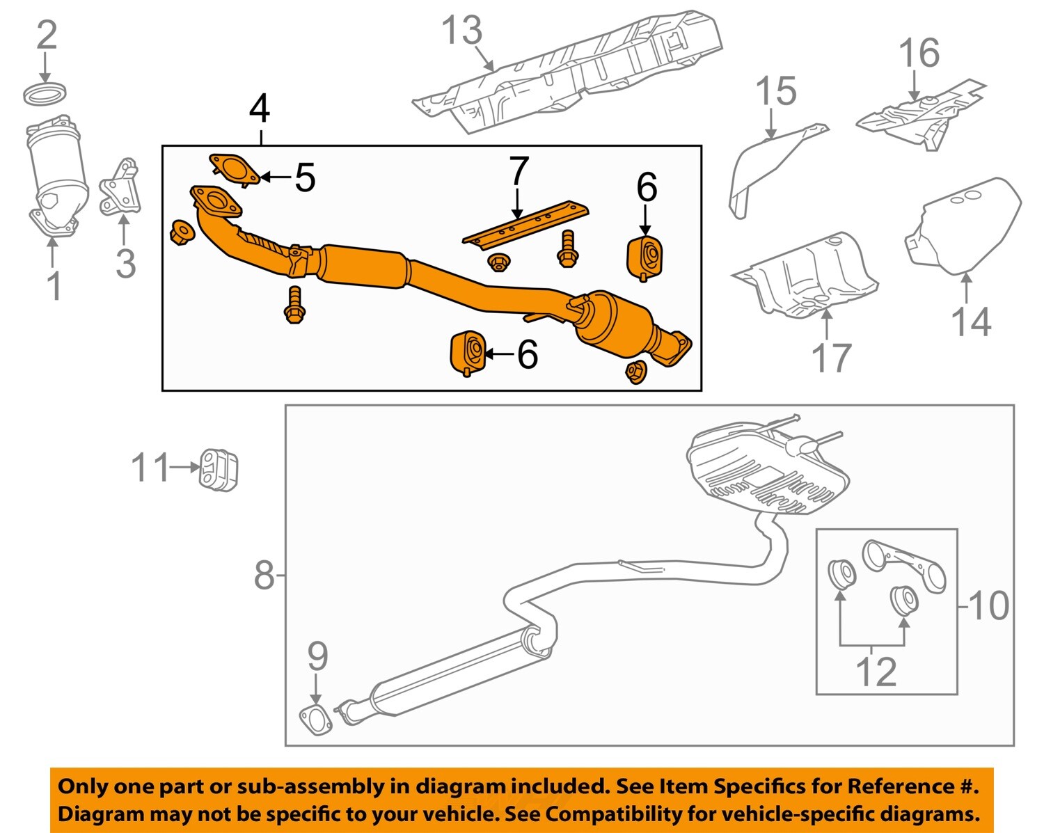 2013-2015 Chevrolet Malibu Exhaust System Front Pipe 13-15 | 22935118 ...