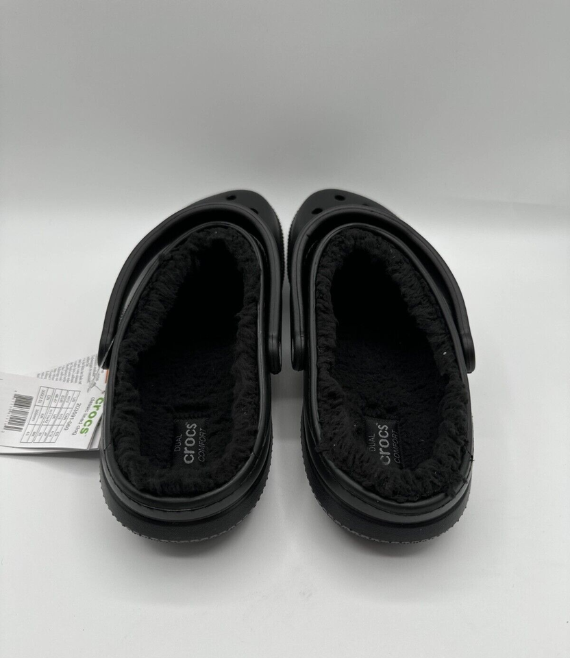 Men's Size 12 - Crocs Unisex Adult Classic Fuzz Lined Slate Gray Clog ...