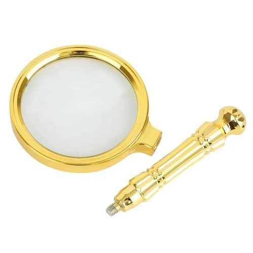 Plastic Magnifying Glass Gold Delicate Pattern Handle Viewing Jewelry ...