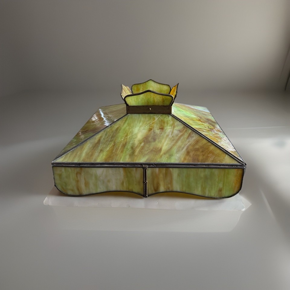 Antique Are & Crafts Slag Stained Glass Lamp Shade | eBay