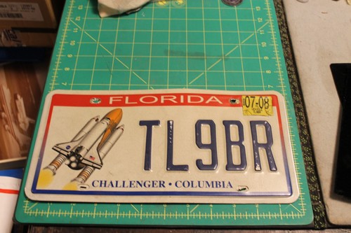 Vintage NASA Space Shuttle Challenger/Columbia Florida License Plate | eBay