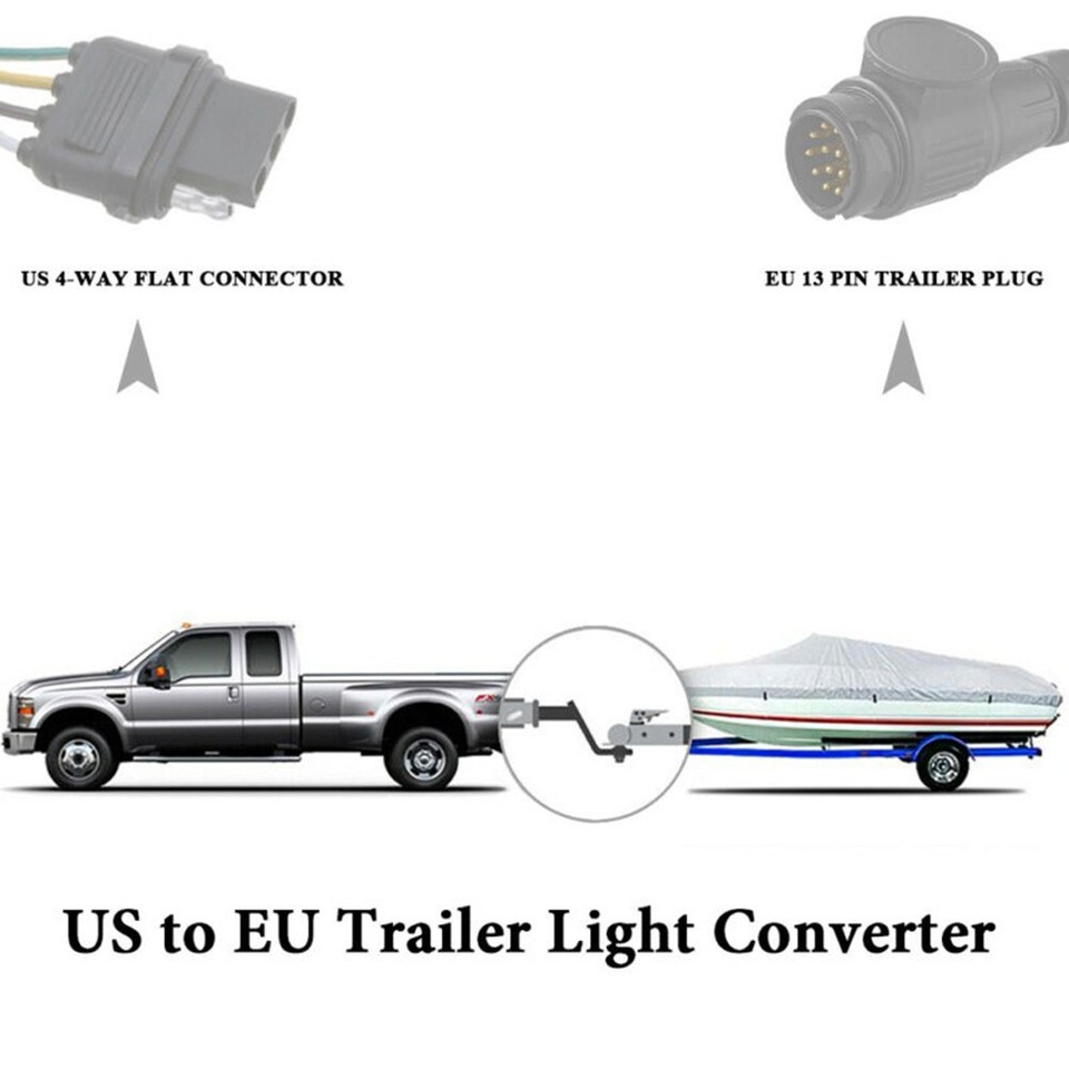 AnhäNgerstecker USA 4-Pin-Flachstecker auf EuropäIschen 7-Pin-Stecker 4 auf3102 | eBay UK