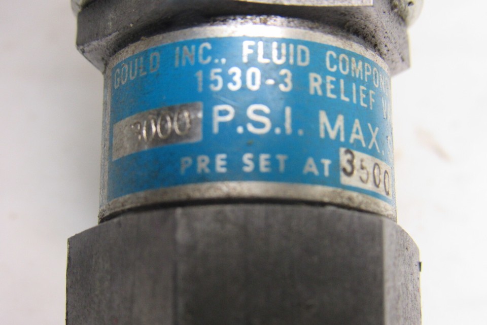 Gould Waterman 1530-3 Inline Relief Valve 3/8" NPT Preset 3500PSI | eBay