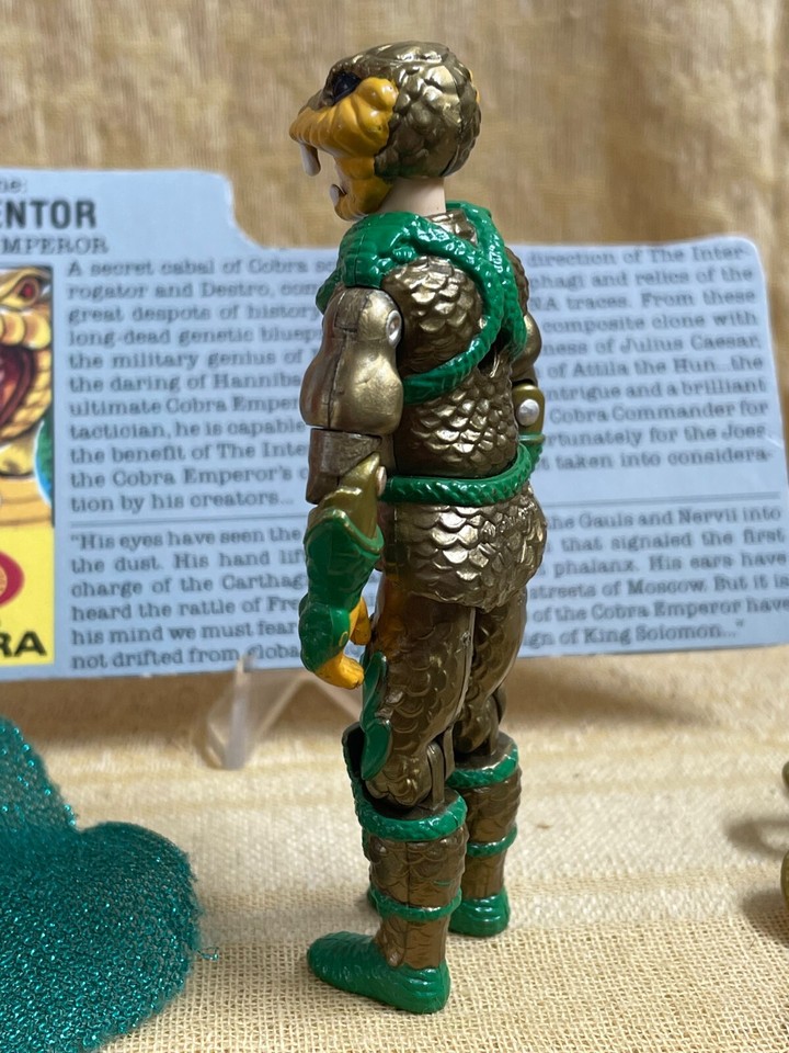 1986 GI Joe SERPENTOR V1 100% Complete w/ File Card Great Figure ...