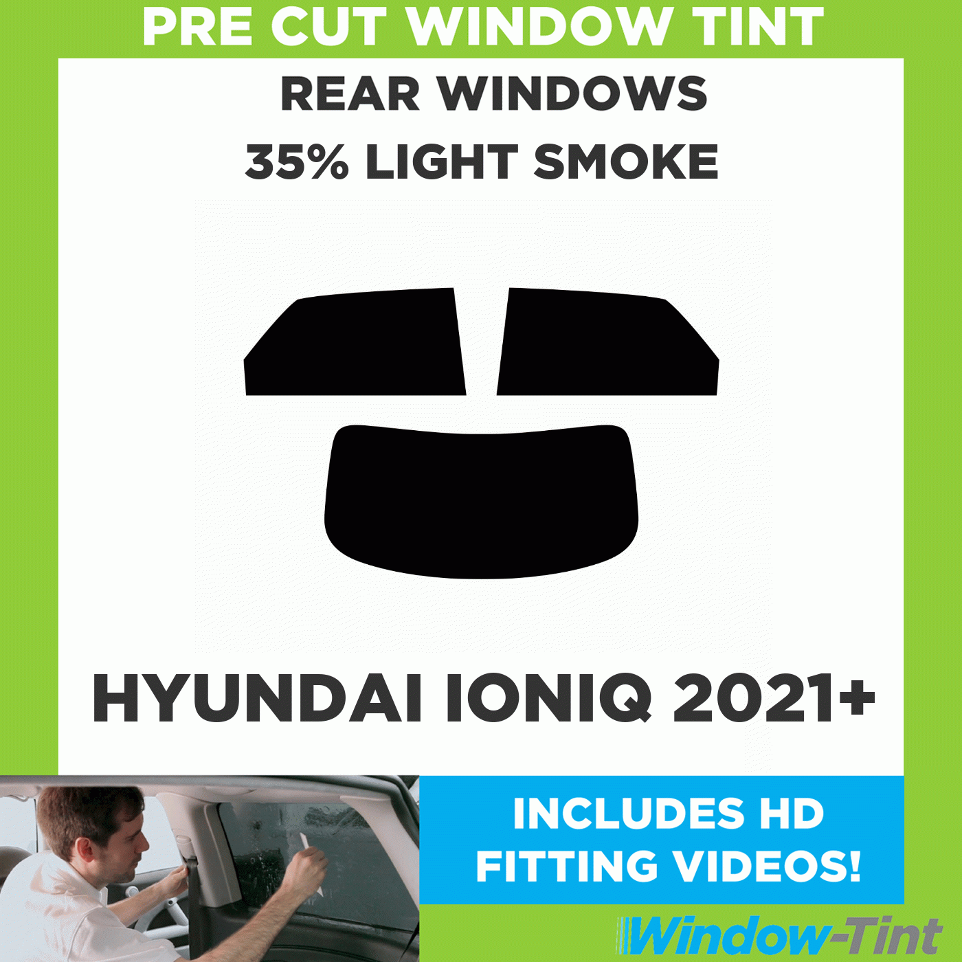 Pre Cut Window Tinting Film for Hyundai Ioniq 2021+ 35% Light Rear Tint ...