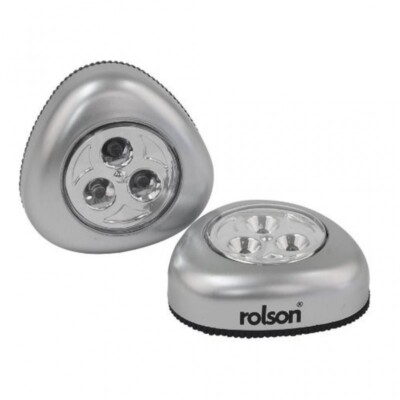 Rolson 2 Piece 3 LED Push Lights | eBay UK