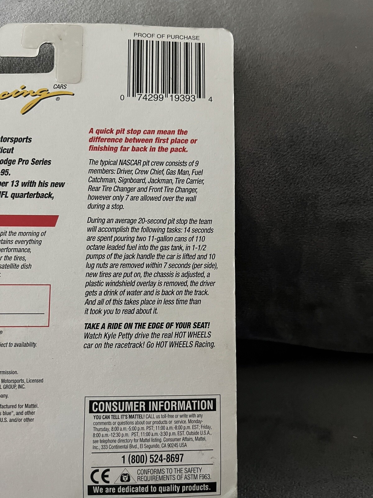 HOT WHEELS - PRO RACING PIT CREW - JERRY NADEAU FORD TAURUS + TOOL BOX | eBay