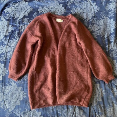 Cozy Fall Maroon Cardigan from ModCloth - Size Medium | eBay