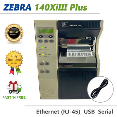 Zebra 140XiIII Plus Thermal Transfer Label Printer Ethernet USB Zebra ...