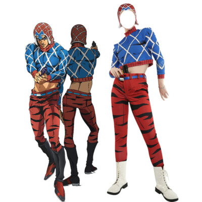 JoJos Bizarre Adventure Golden Wind Guīdo Mista Cosplay Costume ...