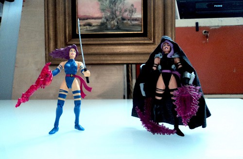 CLASSIC PSYLOCKE LOOSE ACTION FIGURES! X-MEN "LIGHT UP" & "NINJA," NM ...