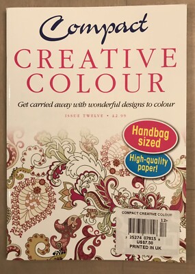 Compact Creative Colour Coloring Book Handbag Size #12 UK FREE SHIPPING ...