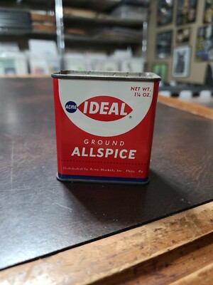 Vintage 1950s Ideal Acme Grocery Store Spice Tin Ground Allspice | eBay
