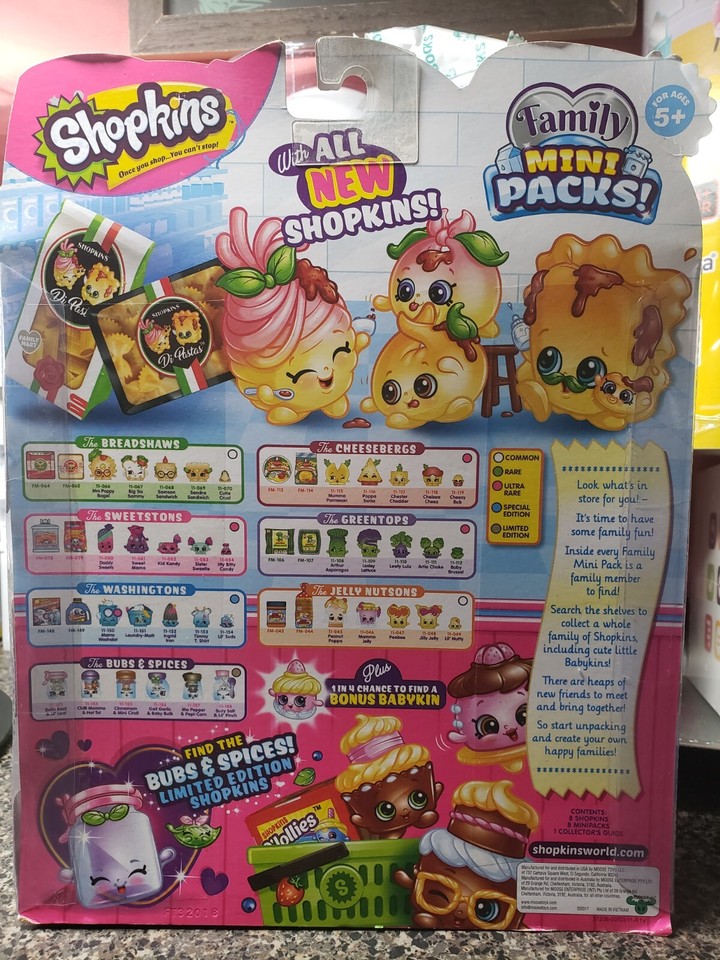 Shopkin "Mini Packs" Collector's Edition Shopper Pack 8 Shopkins in 8 ...