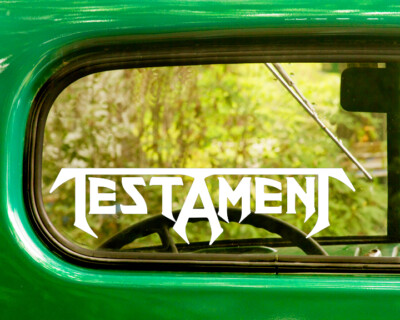2 TESTAMENT BAND DECALs Stickers Bogo For Car Truck Window Bumper ...