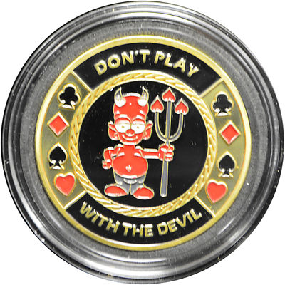 Casino Poker Table Poker Card Guard DEVIL Gold | eBay