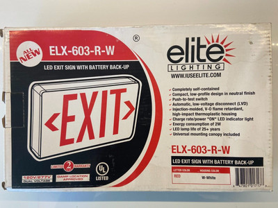 Exit Signs - Red Letters