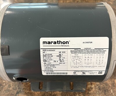 Marathon - 1 HP, 1725/1425 RPM, 56, 208-230/460V, PH 3 ENCL:DP | eBay