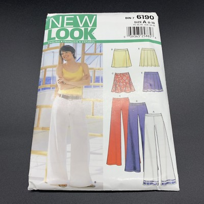 Simplicity New Look Sewing Pattern #6190 Misses Pants and Skirts 8-18 ...