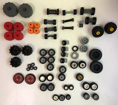 Lot Of 60+ LEGO Tires Wheels Rims | eBay