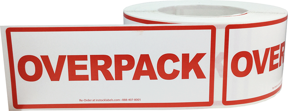 Air Specialty OVERPACK Labels | 2 1/2 x 6 Inch | 500 Pack | eBay