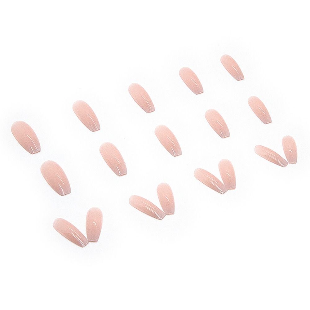 24pcs/box Acrylic Nails Tender Pink Fake Nails Nail Tips Women | eBay