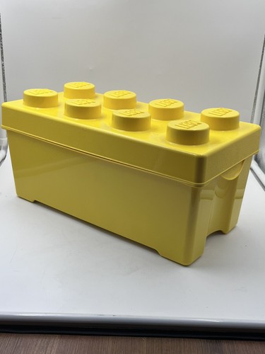 LEGO Storage Brick Case 8 Stud Large Yellow Container Plastic Bin Box ...