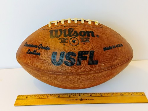 Official USFL Wilson Football Ball SIGNED By Commissioner Chet Simmons ...