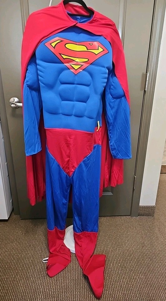 DC Comics Deluxe Muscle Chest Superman Adult Costume by Rubies Size ...