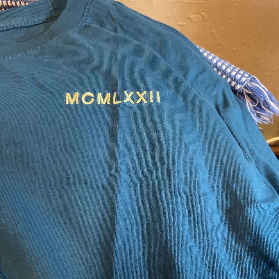 Nike Swoosh MCMLXXII XL T-shirt , Very Good Shape, Blue/Teal Color | eBay
