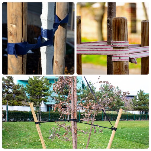 Tree Tie Strap-4 RollS 591 Feet x 1 Inch Garden Staking Tie(Black) | eBay