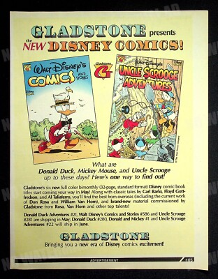 Donald Duck & Uncle Scrooge Gladstone Disney Comic 1993 Print Magazine ...