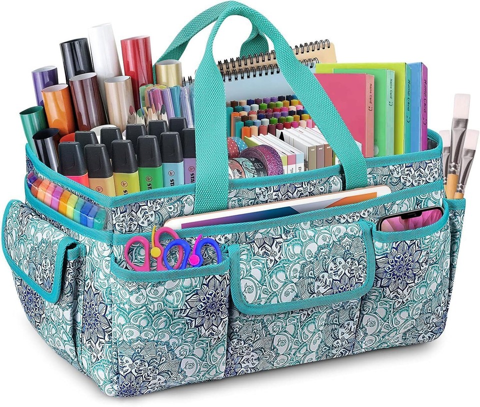 Large Craft Storage Tote Bag with Multiple Pockets Scrapbooking ...