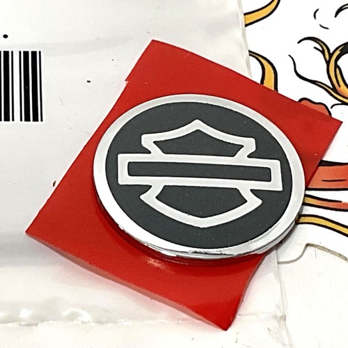 NEW Genuine Harley Bar and Shield B&S 1" Round Medallion self Adhesive ...