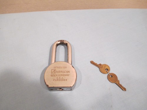 American Padlock Series 700 Hardened with Two Keys | eBay