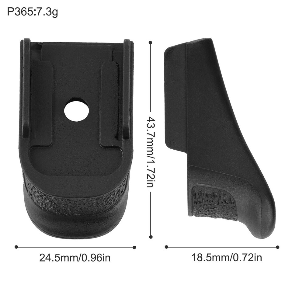 2PCS Pinky Extension Adapter Black Fits For Sig Sauer P365 (10 rd 9mm ...