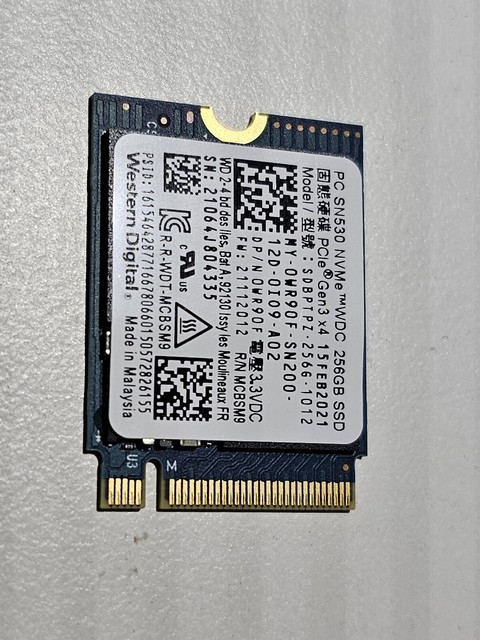 Western Digital WD SN530 256GB NVMe M.2 SSD Solid State Drive SDBPTPZ ...