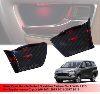 Door Handle Carbon Black with LED Fit Toyota Innova Crysta (AN140) 2015 ...
