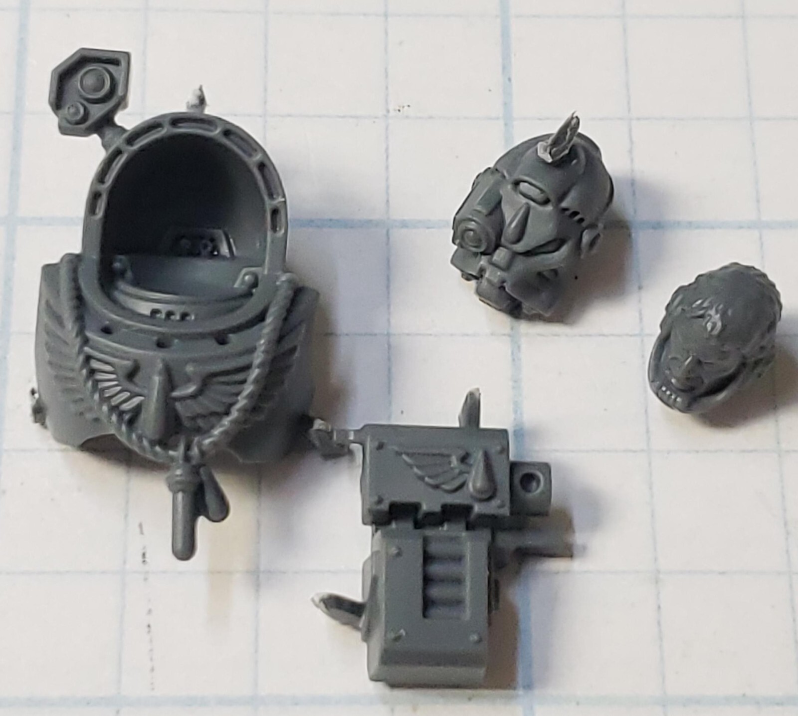 40k Blood Angels Bits Primaris Upgrade DC Terminator Sgt Heads Chest ...