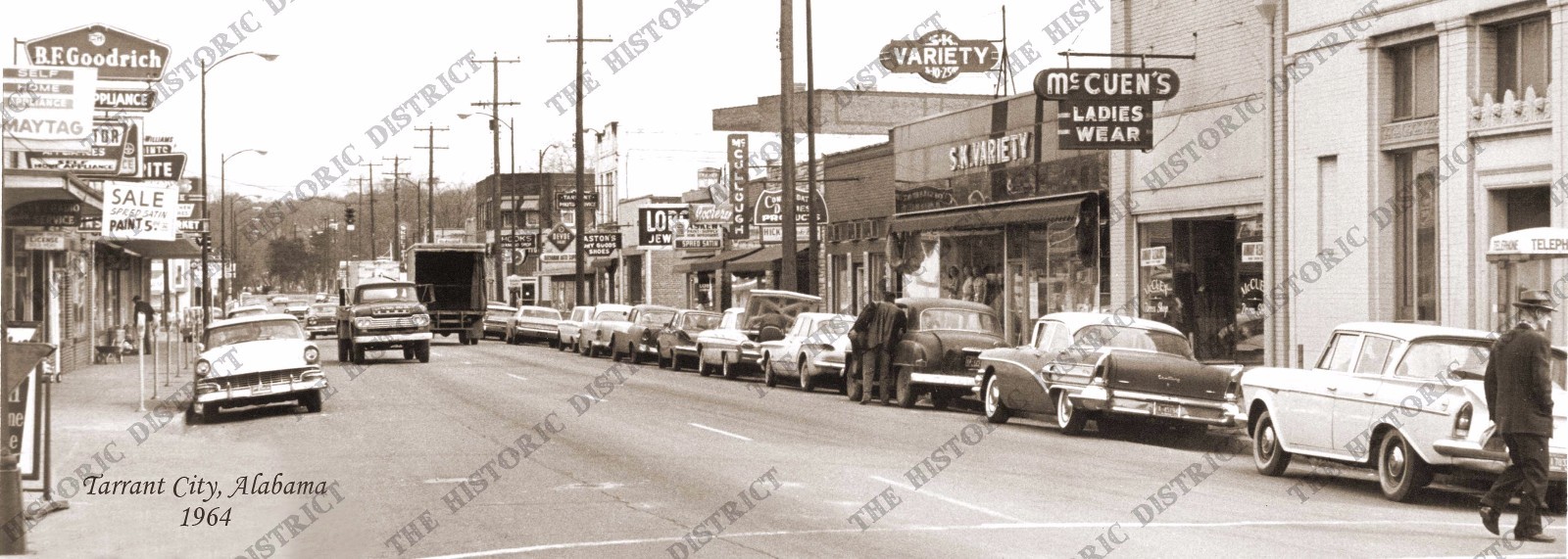Tarrant City, AL. 1964 Historic Sepia Photo Reprint 5" x 14" FREE ...