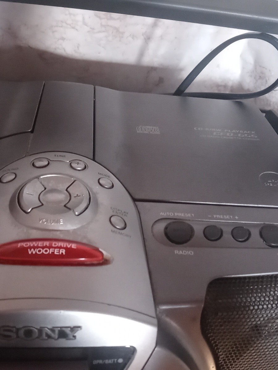 Sony CFD-G55 Cassette CD Player AM/FM Radio Boombox PowerDriveWoofer ...