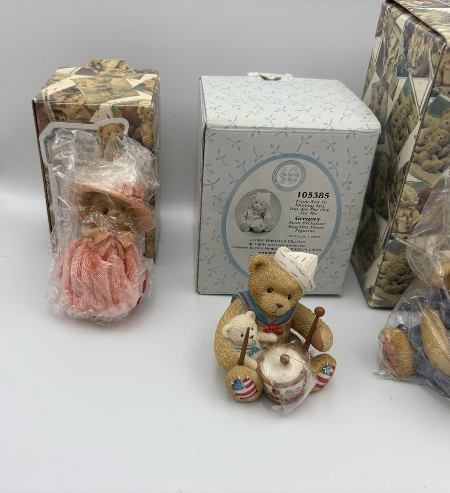 Cherished Teddies LOT of 4 Vintage Figurines: Wanda, Gregory, Rosie ...