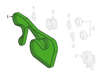 NEW MERCEDES BENZ CL C216 ENGINE SERPENTINE BELT A0009937696 ORIGINAL ...