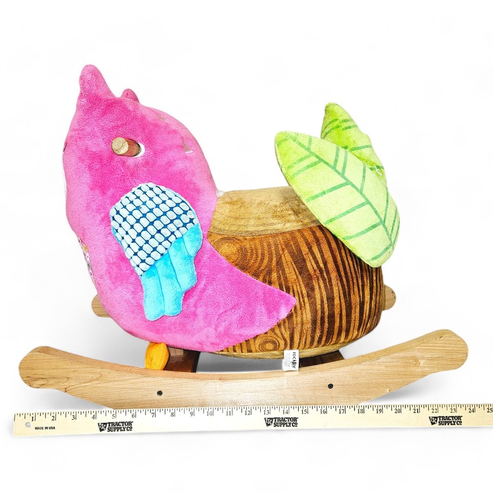 RockAbye Owlivia Plush Pink Owl Musical Child's Rocker Educational Toy ...