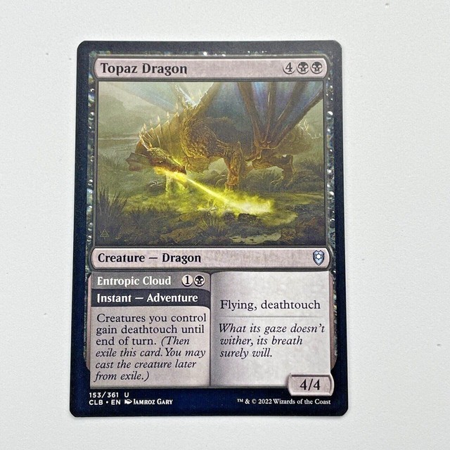 MTG Topaz Dragon // Fart Cloud Commander Legends: Battle for Baldur's ...