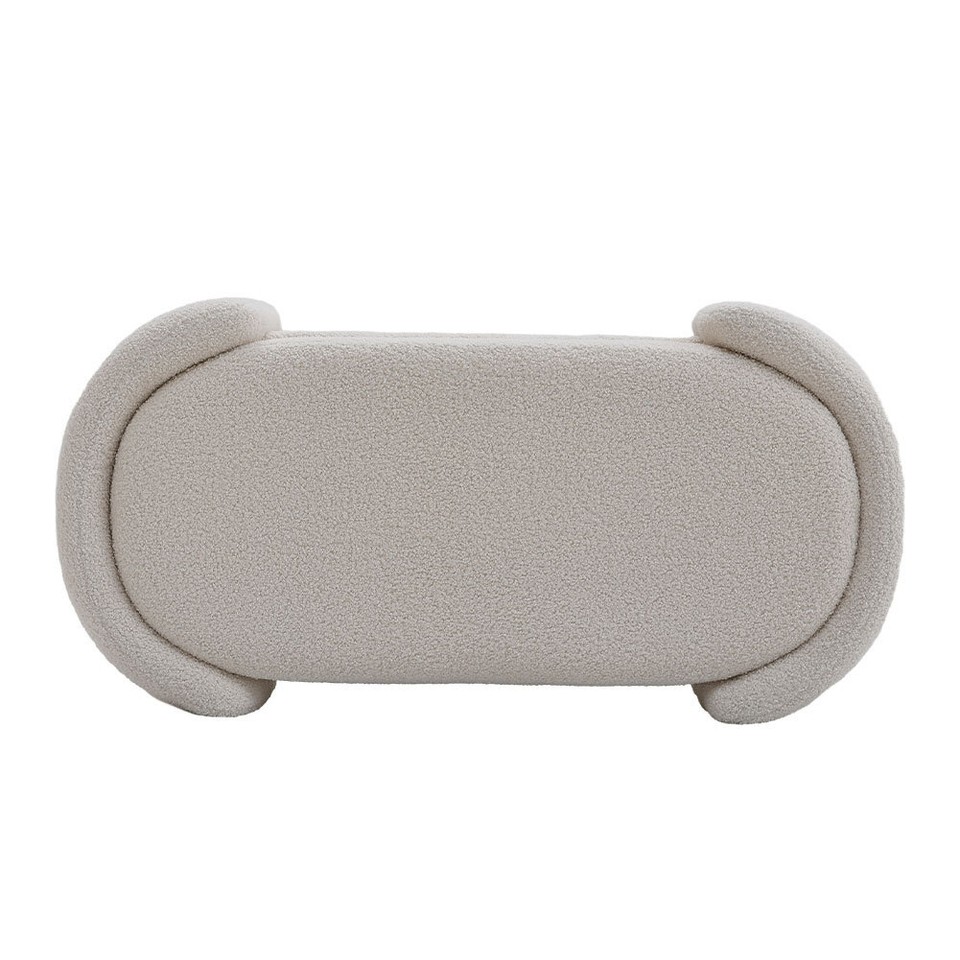 Large 100cm Metal Footstool Footrest Pouffe Foot Stool Padded Ottoman ...