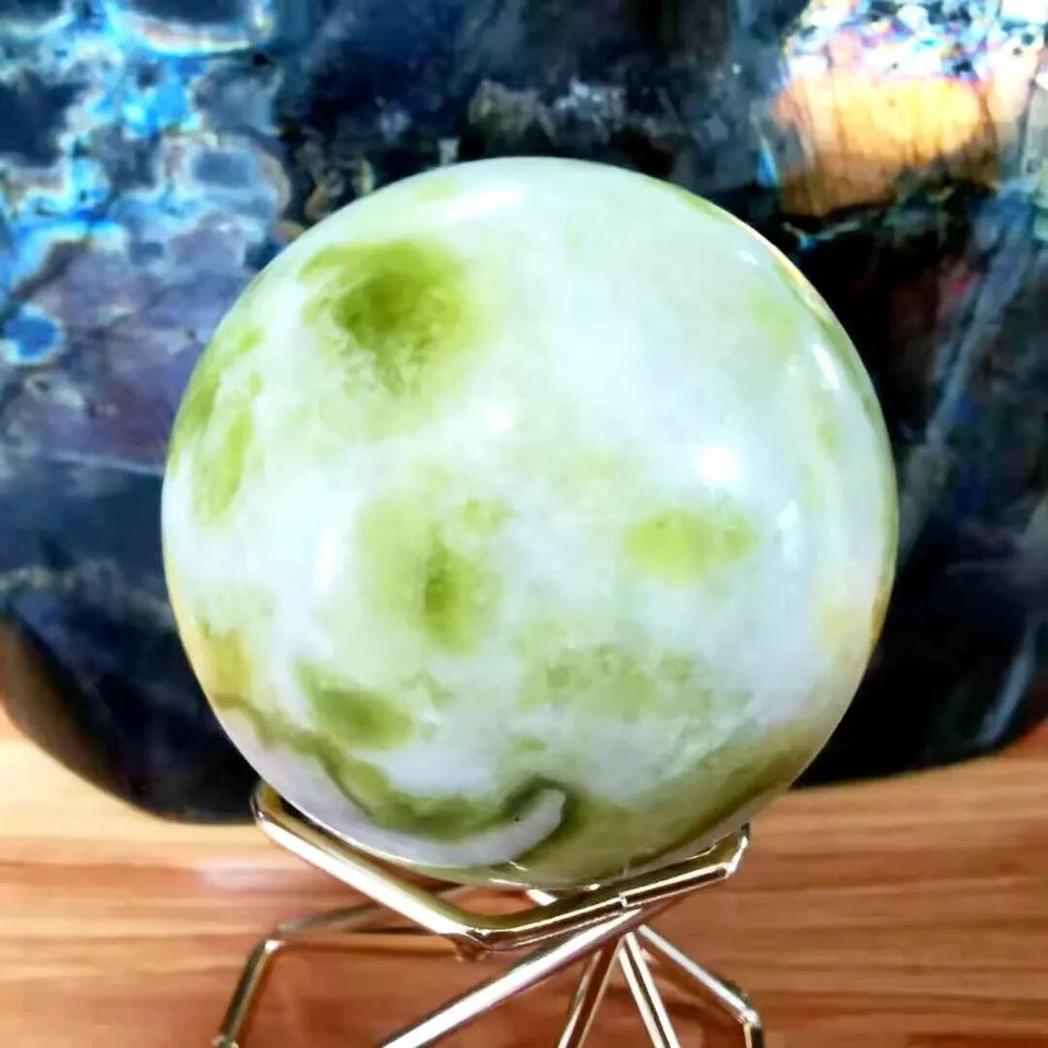 Natural Polished Lantian jade Crystal Ball Stone Specimen sphere ...