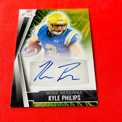 Kyle Philips .. ROOKIE AUTO .. UCLA Bruins / Titans .. 2022 Sage ...
