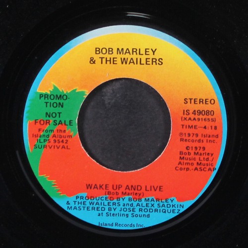 BOB MARLEY & WAILERS: wake up & live / mono ISLAND 7" Single 45 RPM | eBay