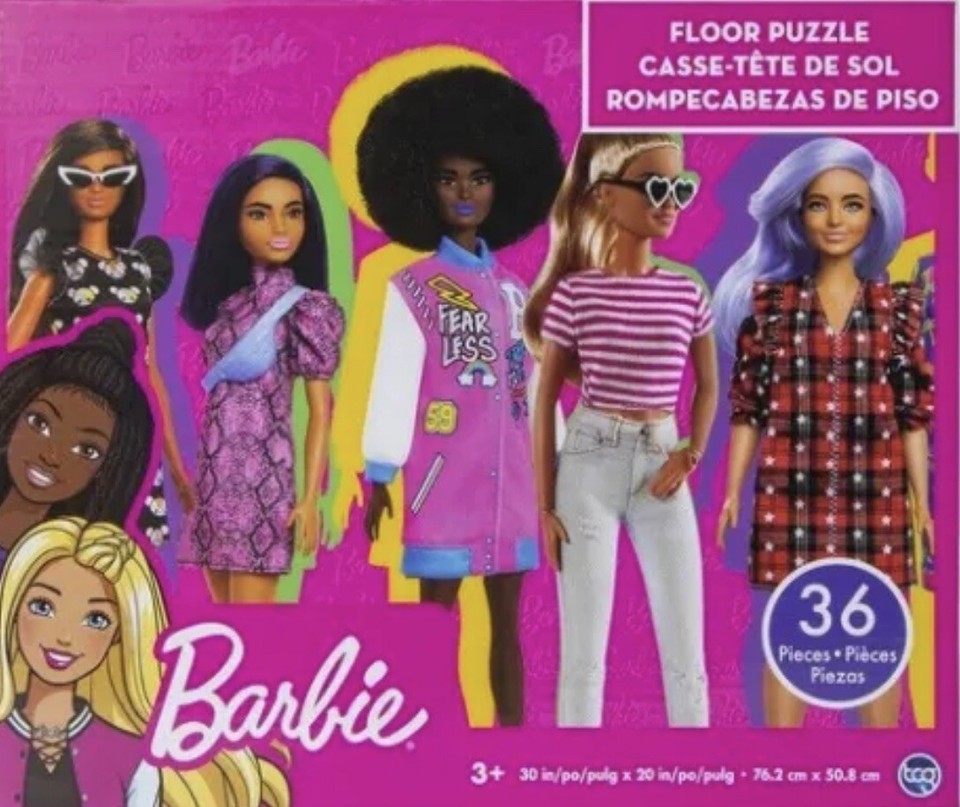 New Mattel Barbie Fashionista Giant 36-Piece Floor Jigsaw Puzzle | eBay